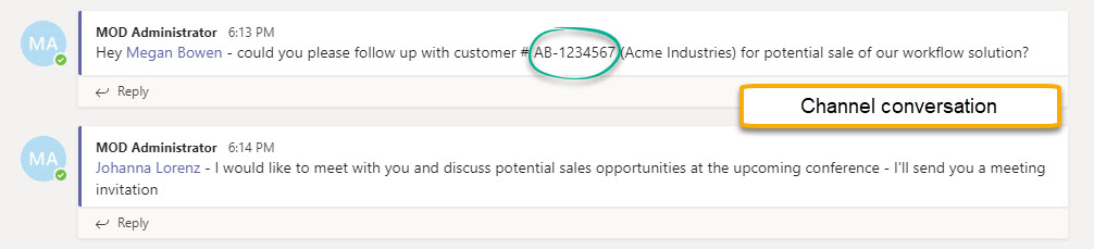 Channel conversation for customer – Joanne C Klein