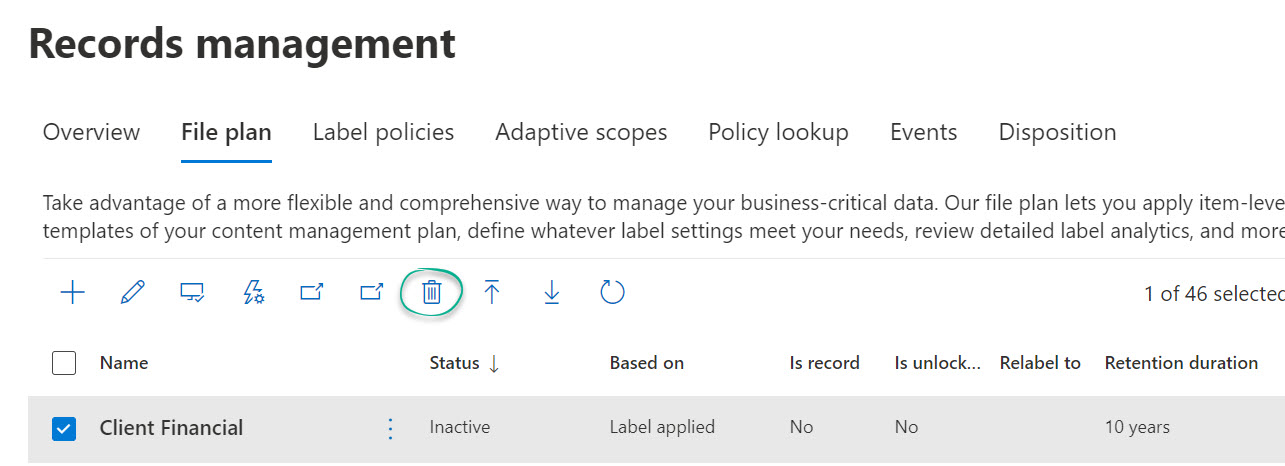 Delete Inactive label – Joanne C Klein