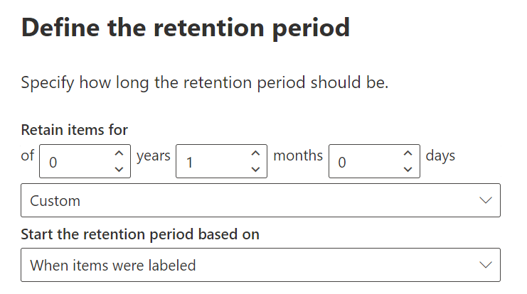 Archive label retention period – Joanne C Klein
